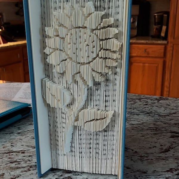 Pattern Only - Sunflower Book Folding Pattern - Cut and Fold Book ...