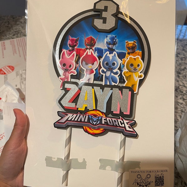 Mini Force Cake Topper - Mini Force Party Decorations - Personalized ...