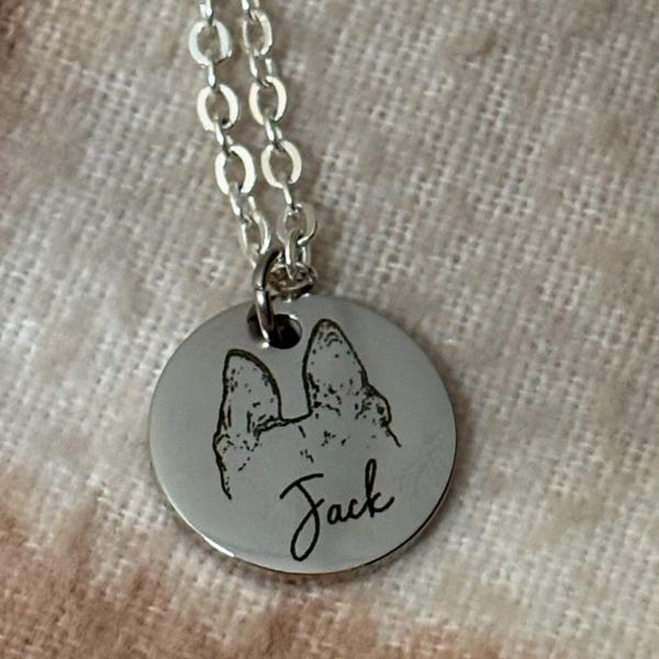 Custom Dog Face Necklace, Dog Breed Jewellery, Cartoon Dog Necklace ...