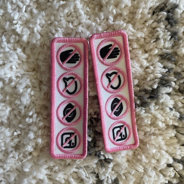 Patch, Sew-on, 4.5 Inch by 1.4 Inch Rectangle, 4 Symbols, No Touch - No ...