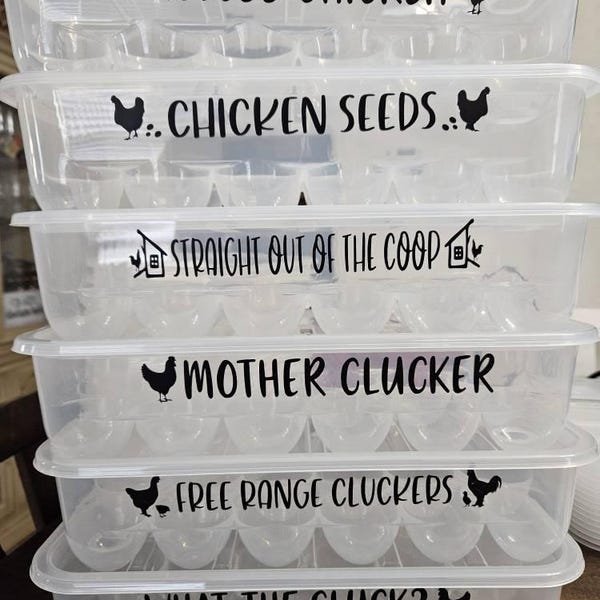Egg Carton Decal Stickers, Reusable Egg Holder Labels, Farm Fresh Butt ...
