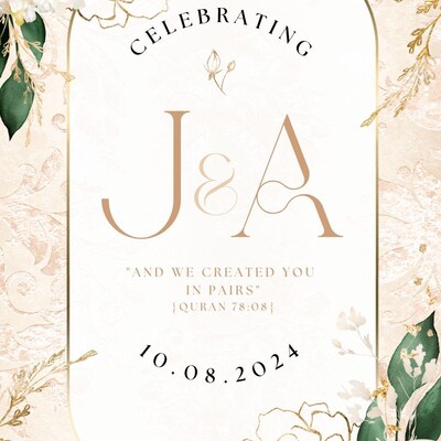 Editable Muslim Wedding Program Template DIGITAL DOWNLOAD, Printable ...