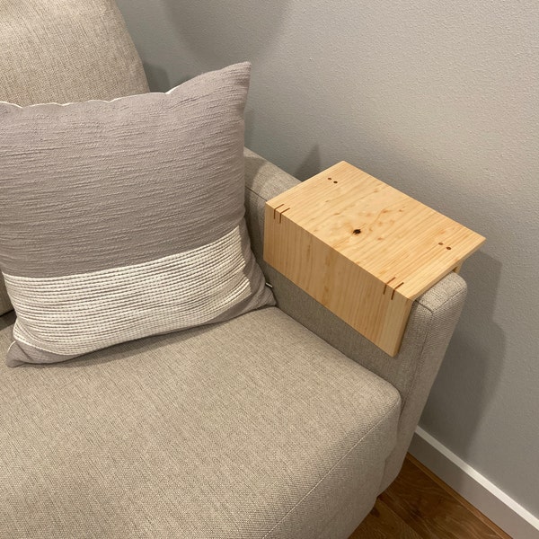 Handmade Wooden Couch Arm Table. Custom. Sofa Arm Table. Sofa Arm Tray ...