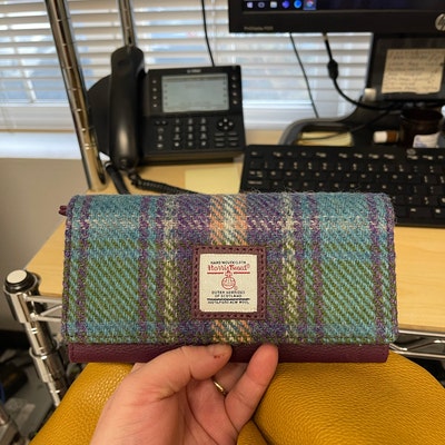 Harris Tweed Wallet Plaid Wallet Harris Tweed Trifold - Etsy UK