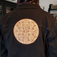 Rainbow Sun Peyote Patch, Handmade Embroidery, Huichol Peyote Art ...