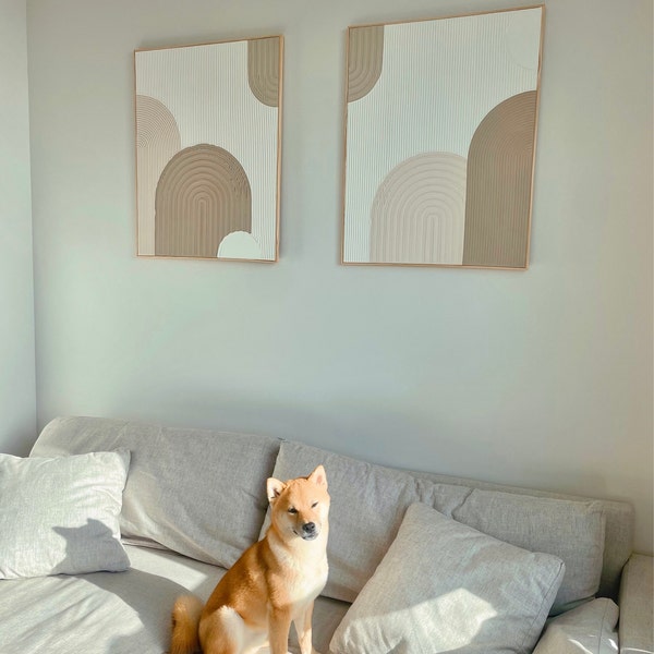 HALF MOON Textured Plaster Wall Art Minimalist Art White Textured Wall ...