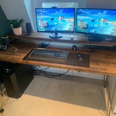 Rustic Desk for Home Office Desk Hairpin Legs Steel Legs Reclaimed Desk ...