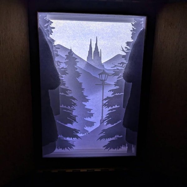 Handcrafted Narnia Shadow Box Light - Majestic Aslan's Realm Scene - Etsy