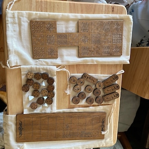 Hnefatafl on a Wooden Board, Handmade Hnefatafl, Viking Chess, Engraved ...