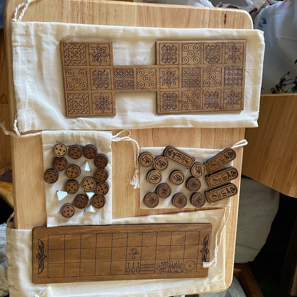 SENET Ancient Board Game, Egyptian Board Game, Wooden Senet Board ...