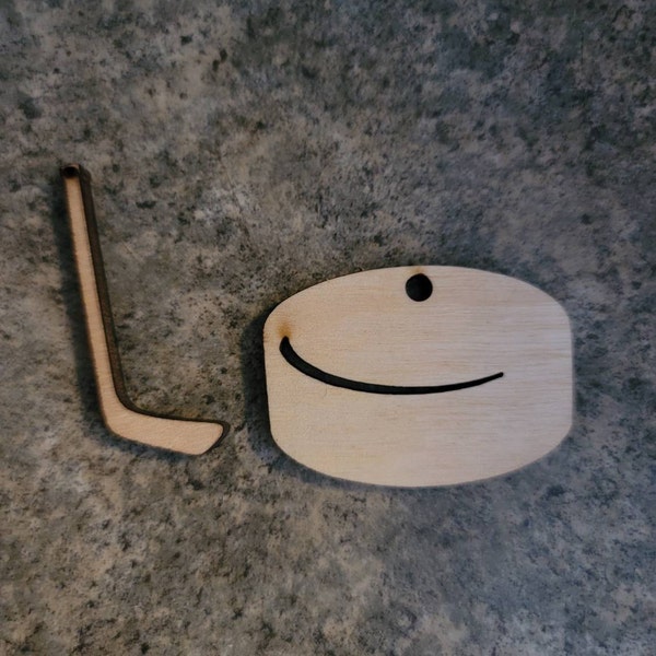 Hockey Puck Unfinished Wood Cutout Shape - Laser Cut DIY Craft Bulk ...