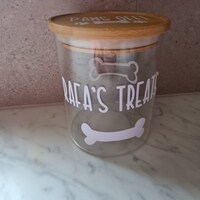 Dog Treat Jar Labels Personalised Pet Treat Jar Labels Dog Treats Pet ...