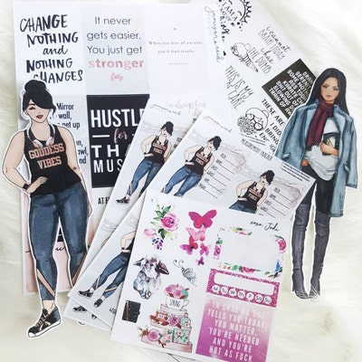 Body Type A Fitness Bookmarks or Die-cut Erin Condren Happy Planner ...