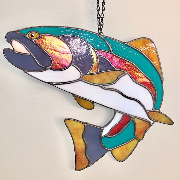 Rainbow Trout Stained Glass Pattern - Etsy