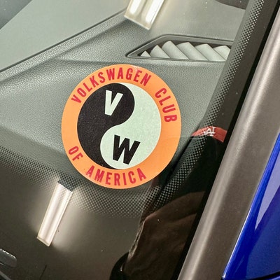 VW Retro Rabbit Sticker Blue and Red - Etsy