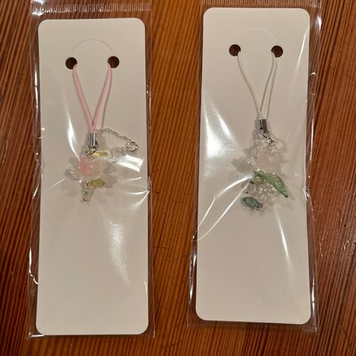 Pink Flower Phone Charm Beaded Lotus Flower Phone Strap Fairycore ...