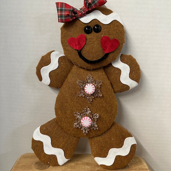 Gingerbread Wreath Attachment Tutorial, No Sew PDF Pattern, DIY ...