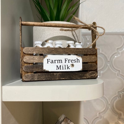 Farmhouse Tier Tray Milk Crate / Mini Farmhouse Milk Crate / Vintage ...