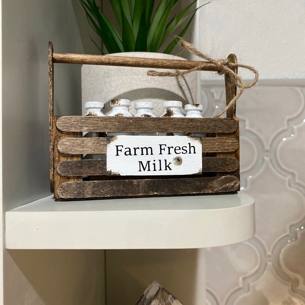 Farmhouse Tier Tray Milk Crate / Mini Farmhouse Milk Crate / Vintage ...