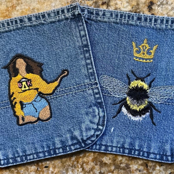 Furry Fuzzy Queen Bumble Bee With Crown Embroidery Design Pattern ...