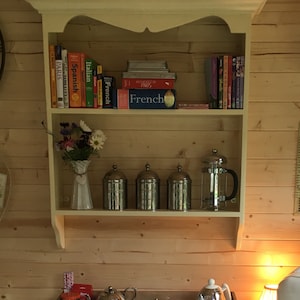 French Wall Shelf Country Shelving for Display and Storage, Solid Pine ...