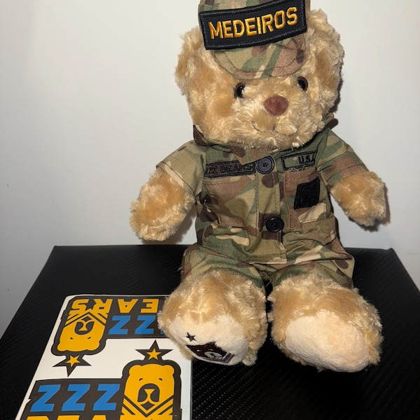 Personalized Army Teddy Bear - Etsy