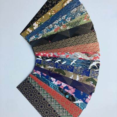 Assorted Strip Scrap Pack Grab Bag Origami Paper Washi Paper Yuzen ...