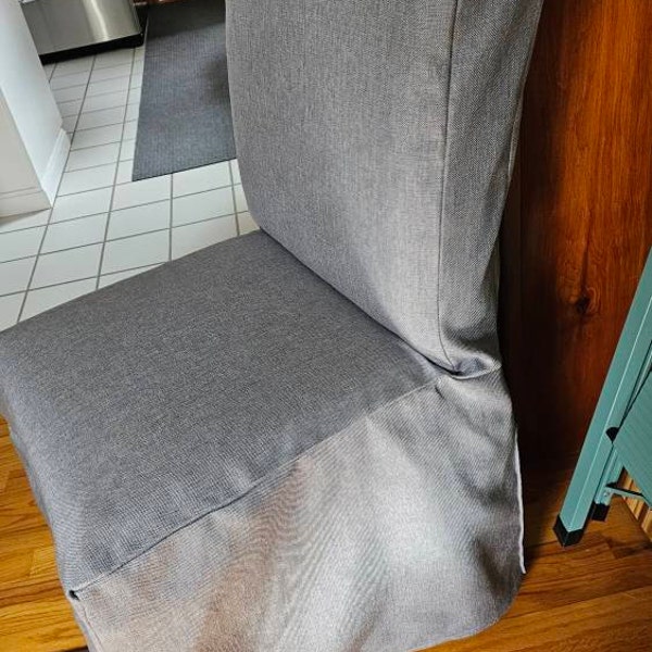 Farmhouse Chair Slipcovers 100% Natural Linen, Custom Chair Covers ...