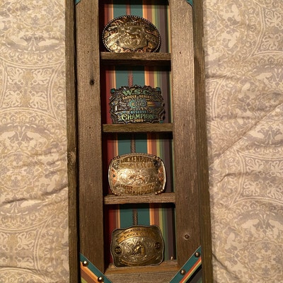 Belt Buckle Display Case Holds 12 Buckles - Etsy