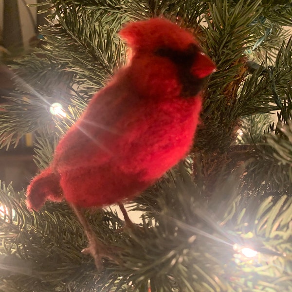 Needle Felted Cardinal - Made to Order - Etsy