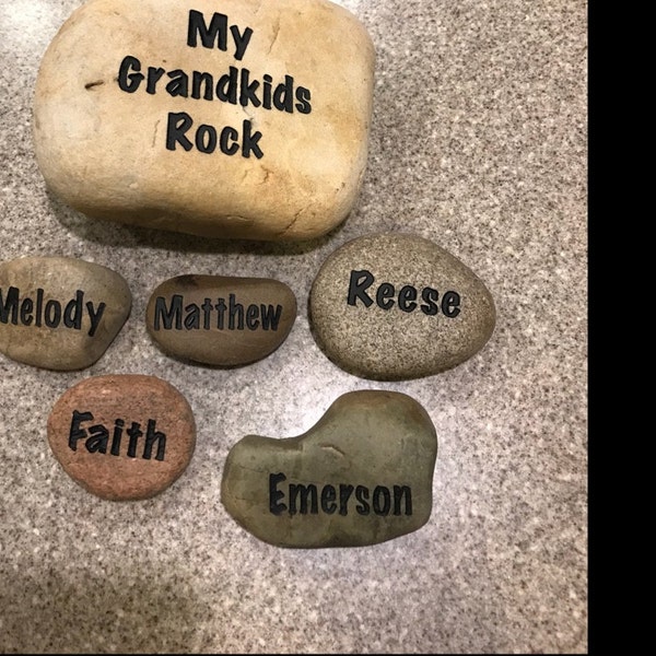 Our Family Rocks-personalized Family Stones-engraved Name Rocks-god ...