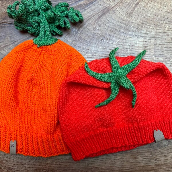 Fruits Hat, Fruit Knit Hat, Apple Hat, Pumpkin Hat, Strawberry Hat ...