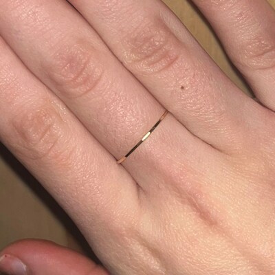 Ultra Thin Gold Stacking Ring, Super Skinny, Slender, Extra Thin ...