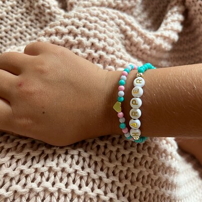 Custom Friendship Bracelet Personalized Name Bracelet Beaded - Etsy