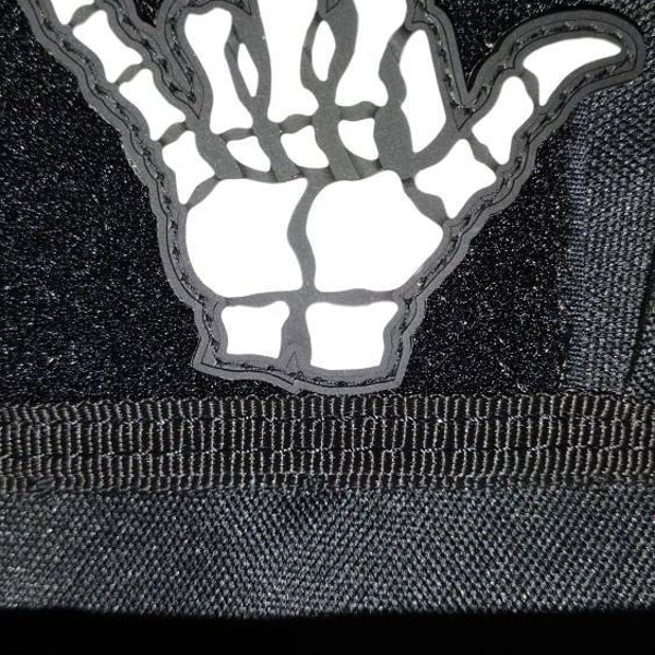 Shaka Hang Loose Gesture Hand Skeleton Bones Rubber Patch - Etsy