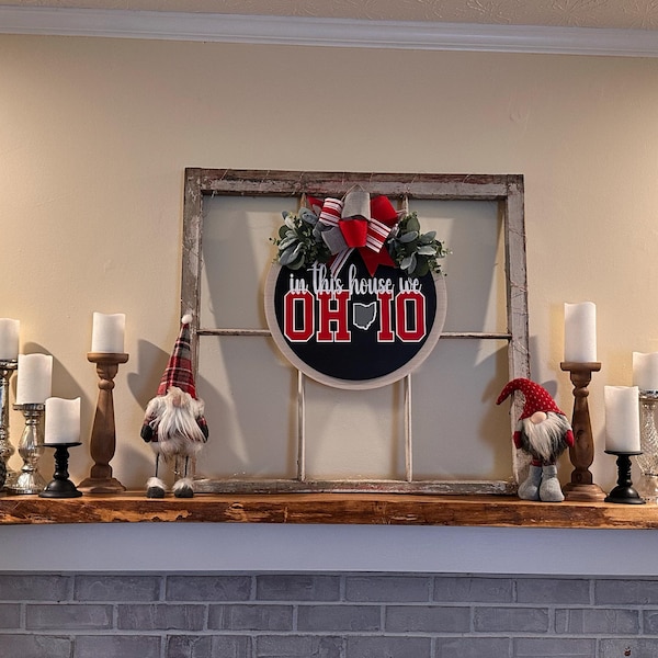 Ohio State Door Hanger | Ohio State Buckeyes | Ohio State Wreath ...