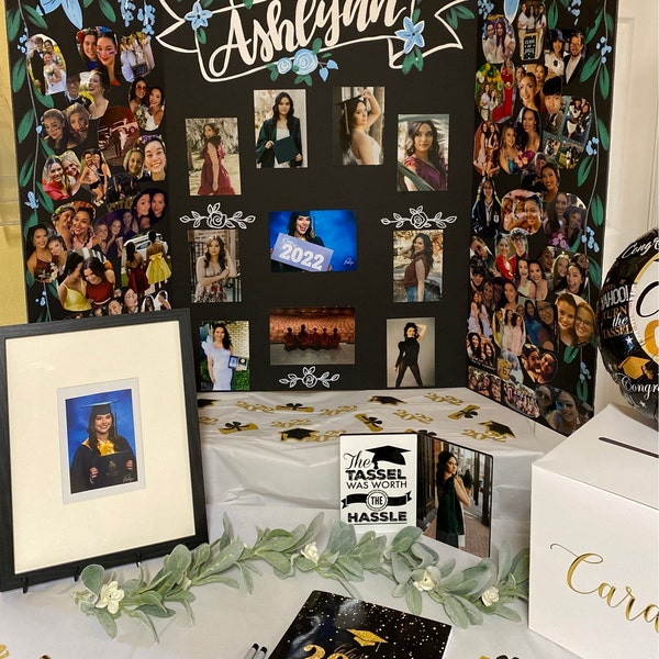 Senior Tri-fold Photo Display Board for Graduation Party Decor - Etsy