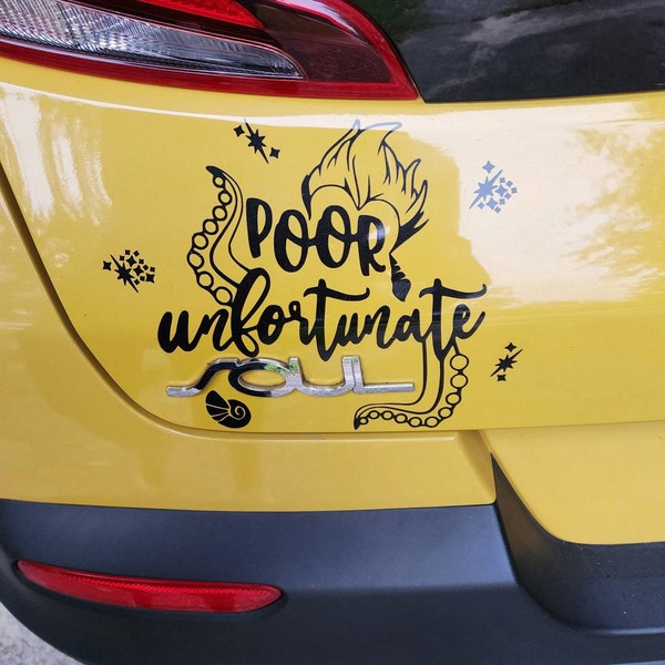 Soul Car Decal, Ursula, Vinyl Decal, Kia Soul, Unfortunate Souls, Poor ...