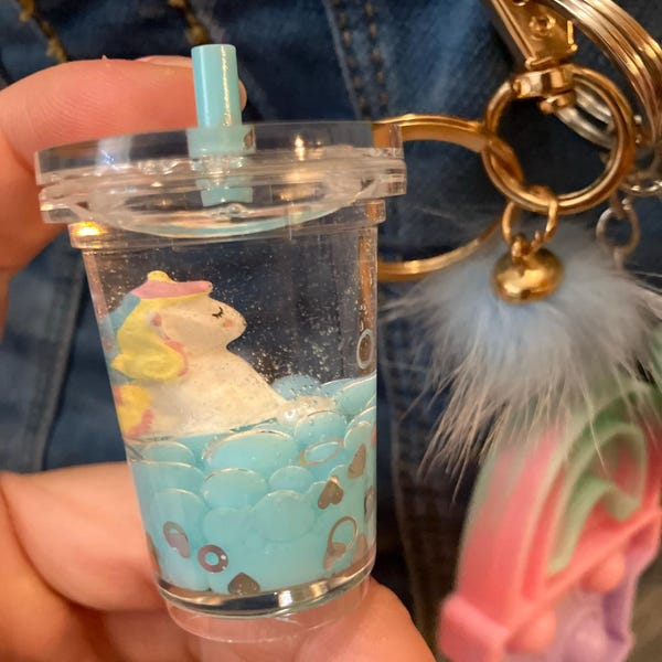 Iridescent Dinosaur Keychain – Cute Acrylic Dino Charm for Bags ...