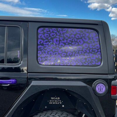 Leopard Cheetah Print Rear Window Decals Fit Jeep Wrangler Unlimited ...