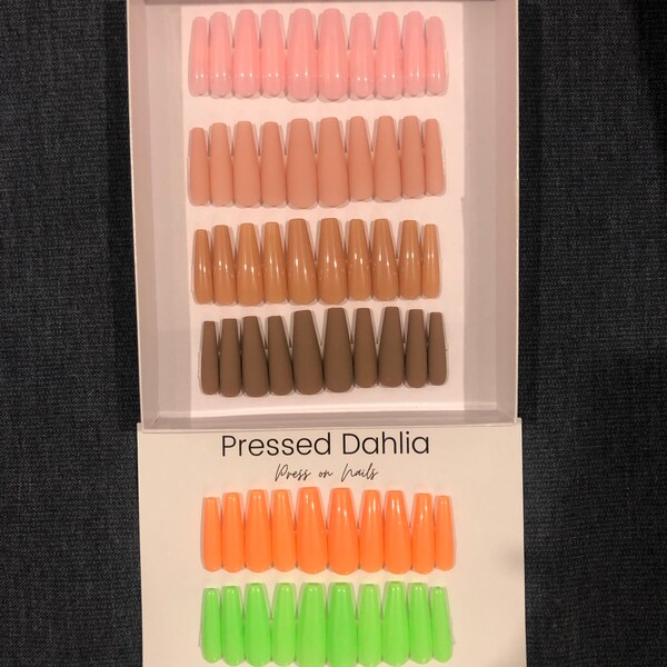 Bundle Press on Nails Box, Nails, Pink Nails, Box Nails, Nail Boxed ...
