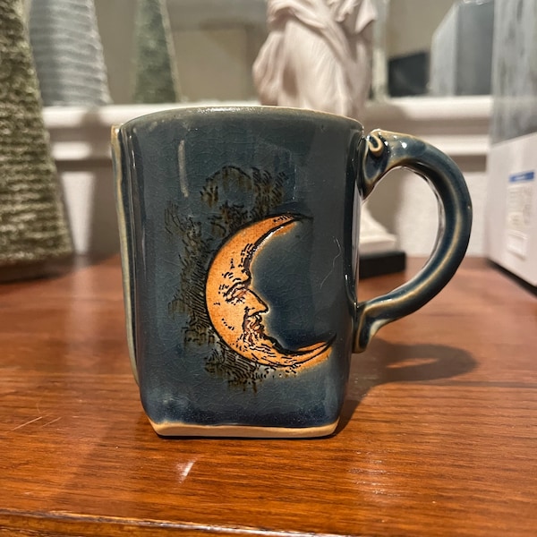 Sun Moon Mug, Night Sky Mug, Unique Handmade Ceramic Mug, Man in the ...