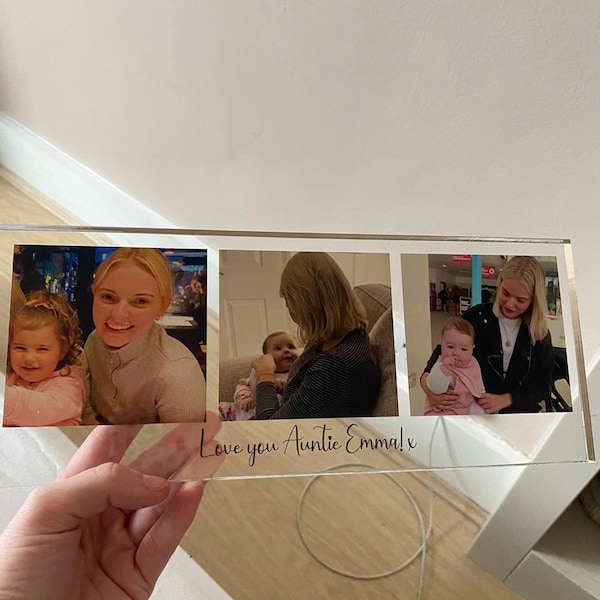 Personalised Triple Collage Family Photo Plaque – Acrylic Gift - Etsy UK