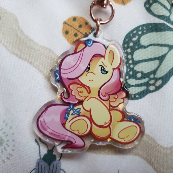 Mane 6 Ponies Acrylic Epoxy Holo-star Keychain - Etsy
