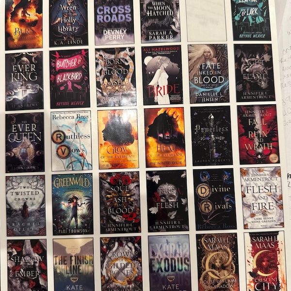 Custom Book Cover Sticker Sheet - Etsy