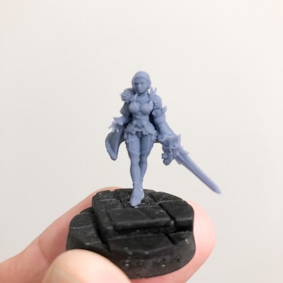 Human Female Fighter Mage leanne Resin Miniature the Royal Guard 28mm ...