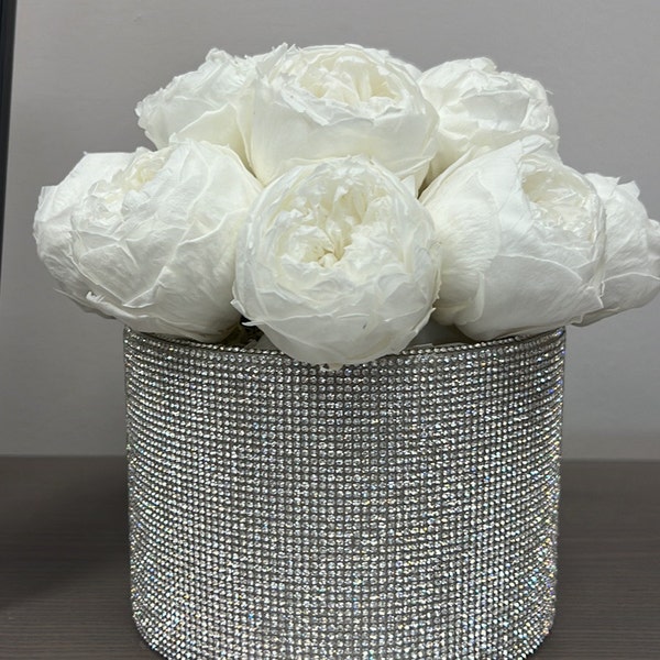Preserved PEONIES in a Crystal Box - Forever PEONIES - Infinity PEONIES ...