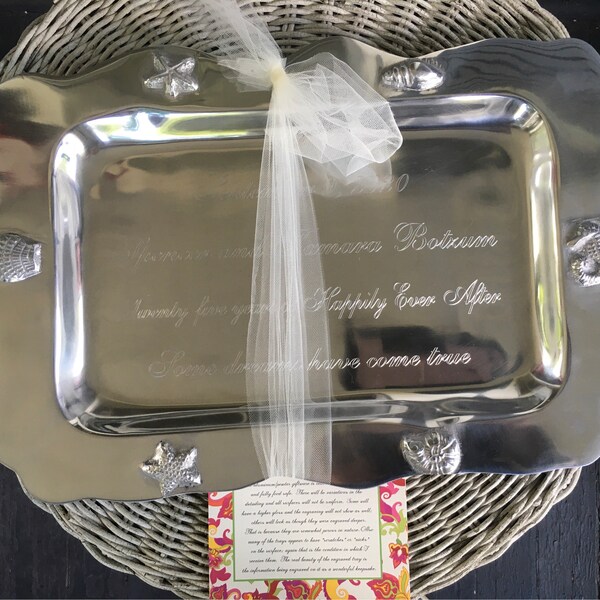 Engraved Tray, Engraved Wedding Invitation, Serving Tray, Personalized ...