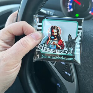 Ready for Report Jesus Acrylic Pin, 1.5" Funny Nursing Pin, Funny Jesus ...