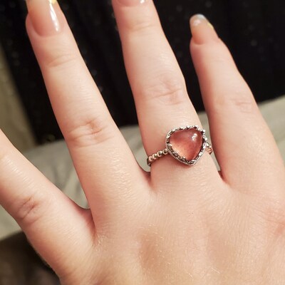 Strawberry Quartz Ring, Love Energy Crystas, Love Yourself, Strawberry ...